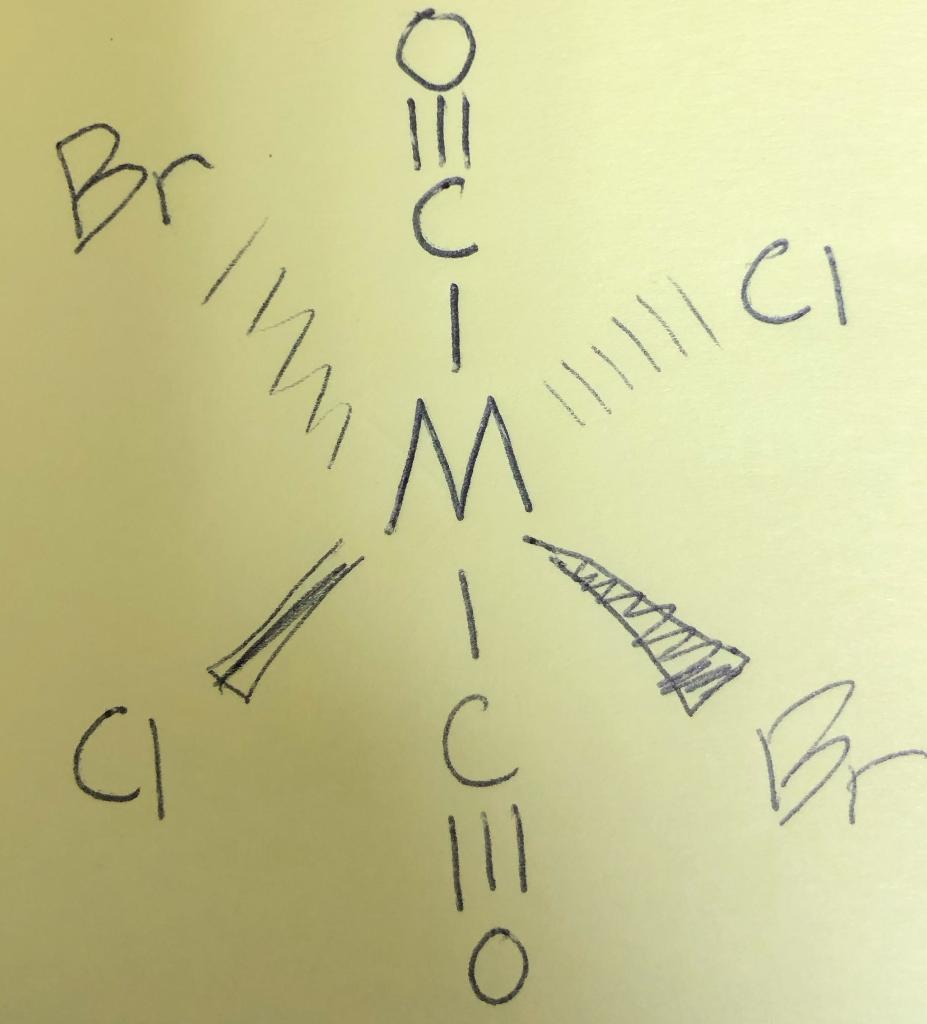 Solved 1. Observe the octahedral molecule below. Answer | Chegg.com