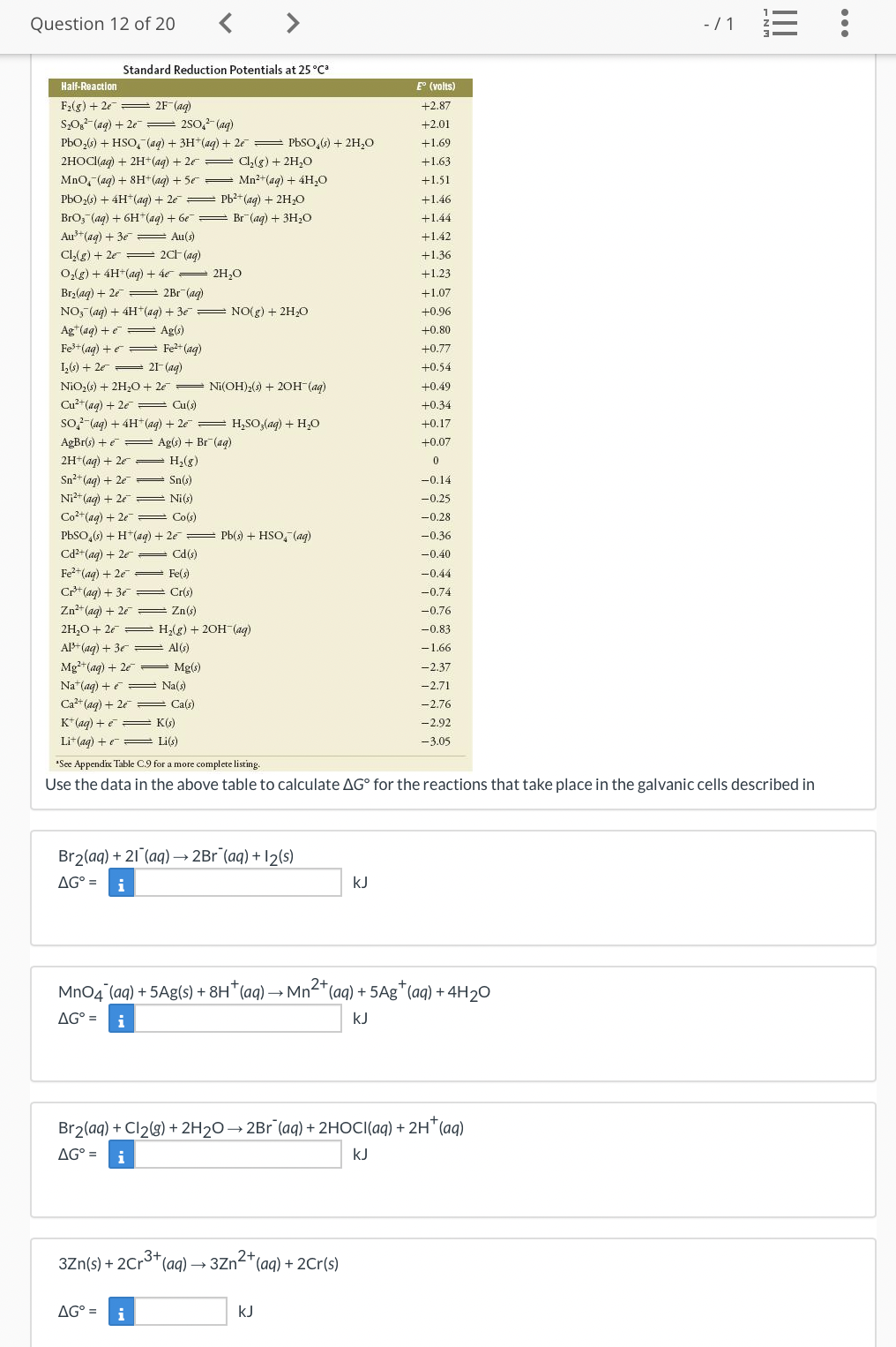 Solved Jse the data in the above table to calculate \\( | Chegg.com