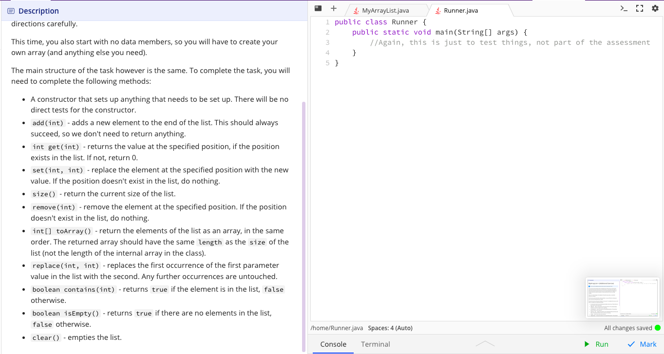 Solved E Description MyArrayList++ (Additional Exercise) + | Chegg.com Solved E Description MyArrayList++ (Additional Exercise) + | Chegg.com