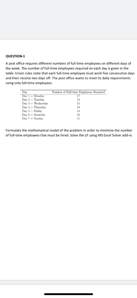 Solved QUESTION 1 A Post Office Requires Different Numbers Chegg solved-question-1-a-post-office-requires-different-numbers-chegg
