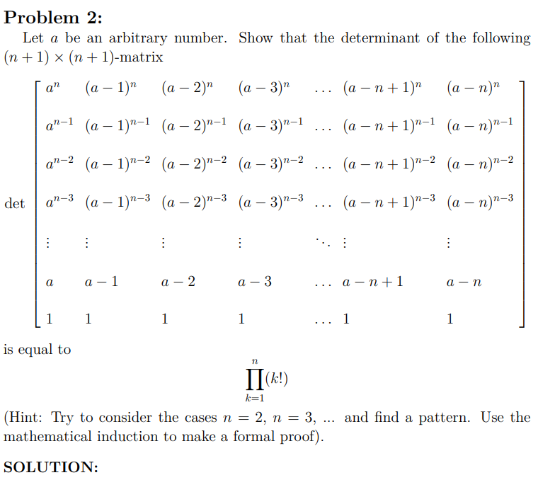 Solved Problem 2:Let a ﻿be an arbitrary number. Show that | Chegg.com
