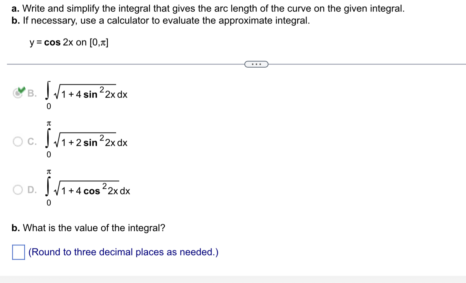 Solved Write and simplify the integral that gives the arc | Chegg.com