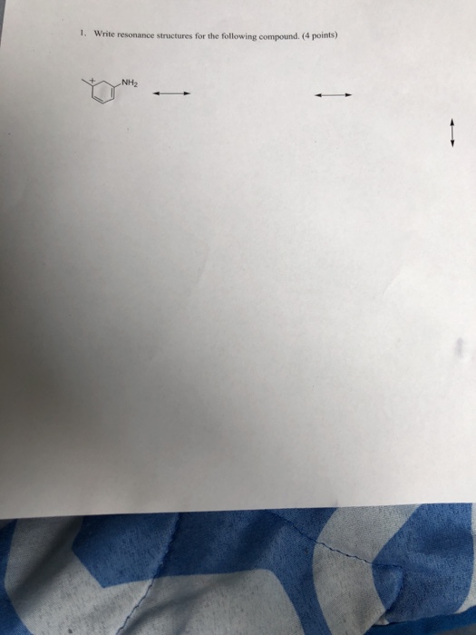 Solved 1. Write resonance structures for the following | Chegg.com
