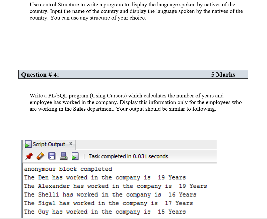 Solved Create a Pl/SQL subprogram, which has two blocks. An | Chegg.com
