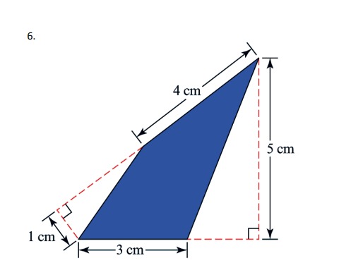 Solved Calculate the area using the rectangle and triangle | Chegg.com