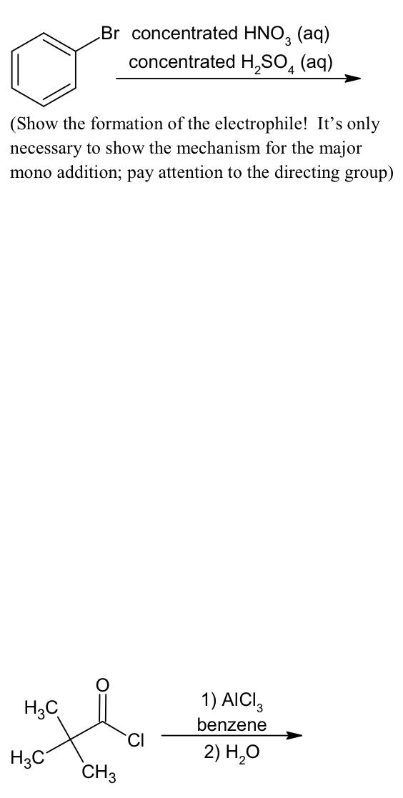 Solved Br concentrated HNO3 (aq) concentrated H2SO4 (aq) | Chegg.com