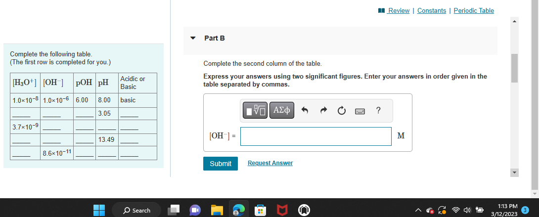 Solved Complete the following table. (The first row is | Chegg.com