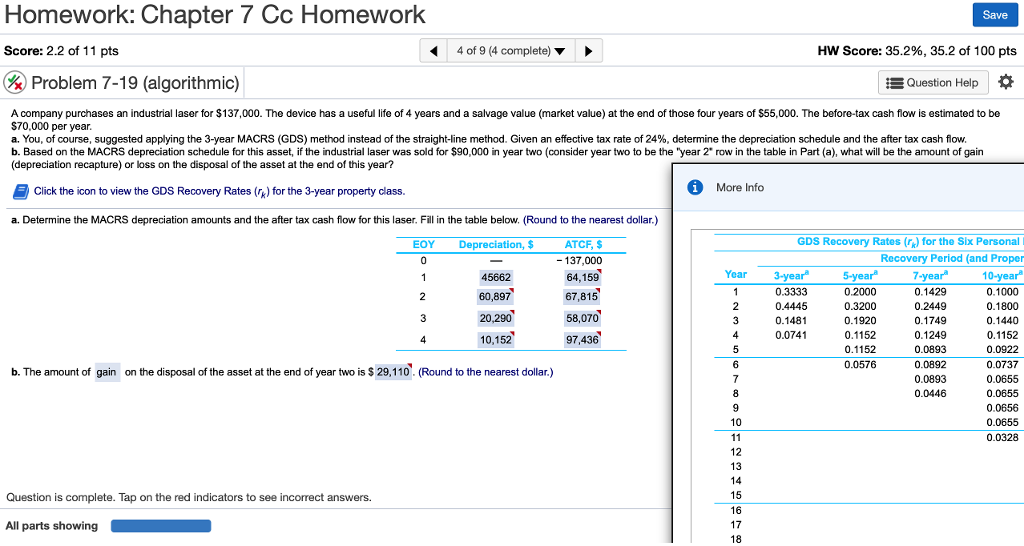 Solved Homework: Chapter 7 Cc Homework Score: 2.2 of 11 pts | Chegg.com