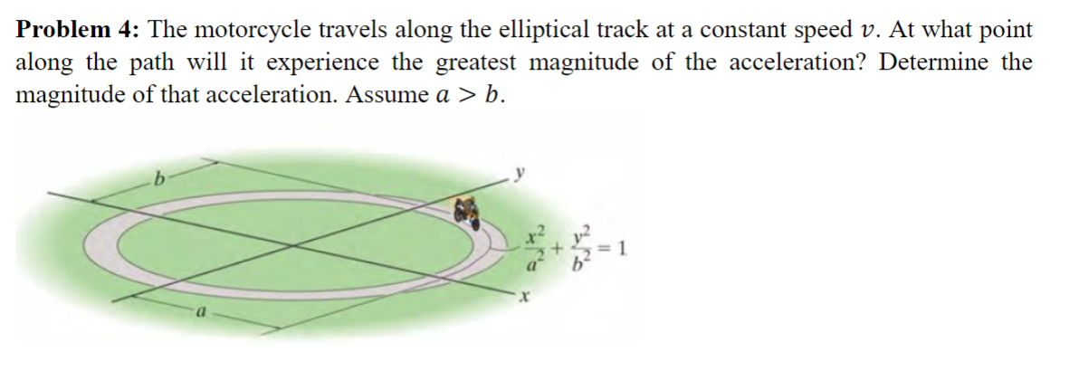 Solved Problem 4: The motorcycle travels along the | Chegg.com