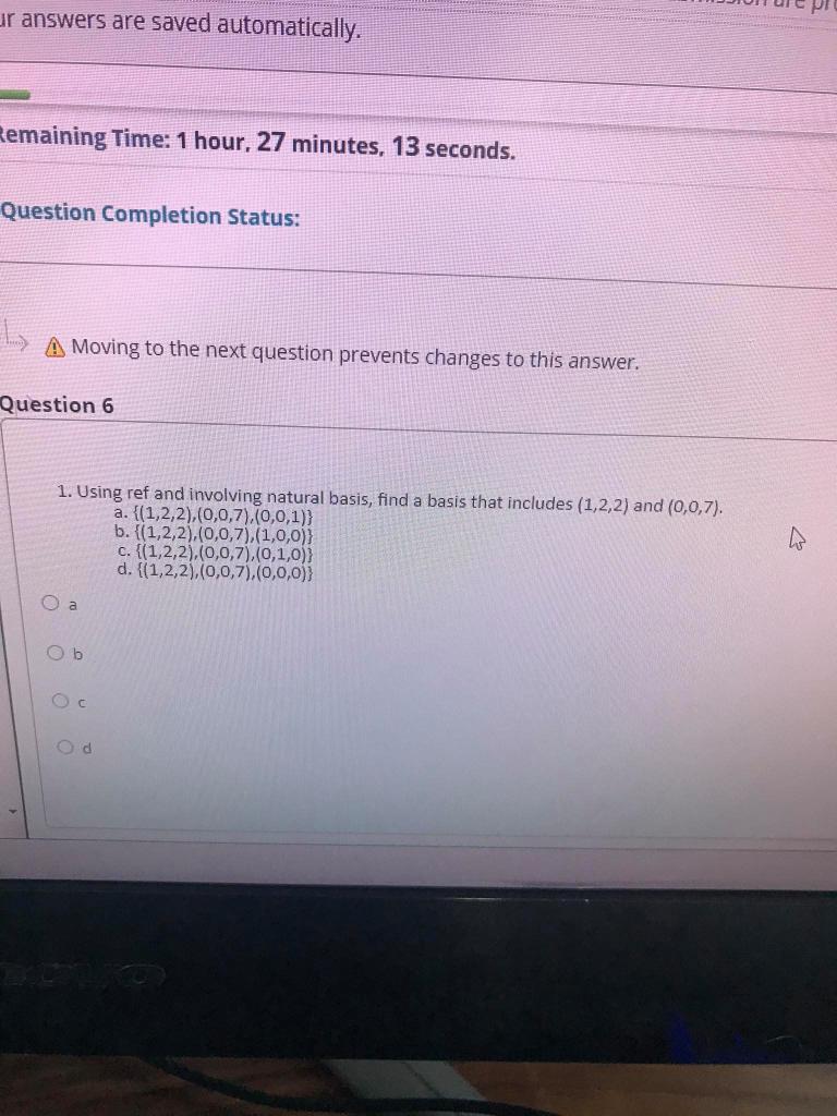 Solved ir answers are saved automatically. Remaining Time: 1 | Chegg.com