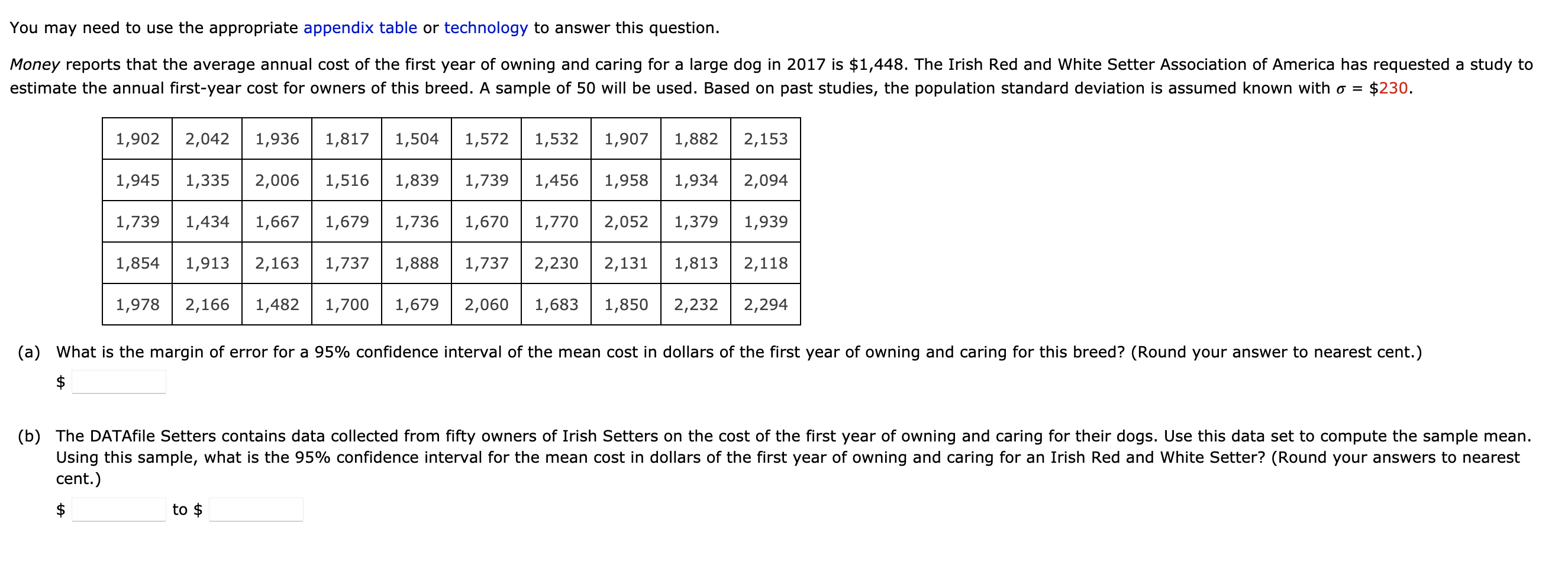 Solved You may need to use the appropriate appendix table or | Chegg.com