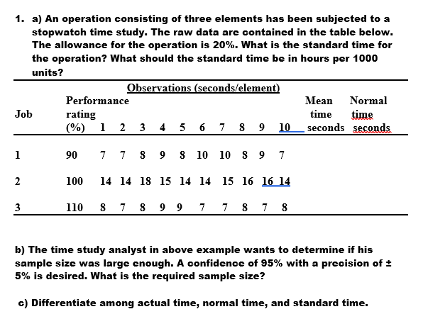 Solved 1. a) An operation consisting of three elements has | Chegg.com