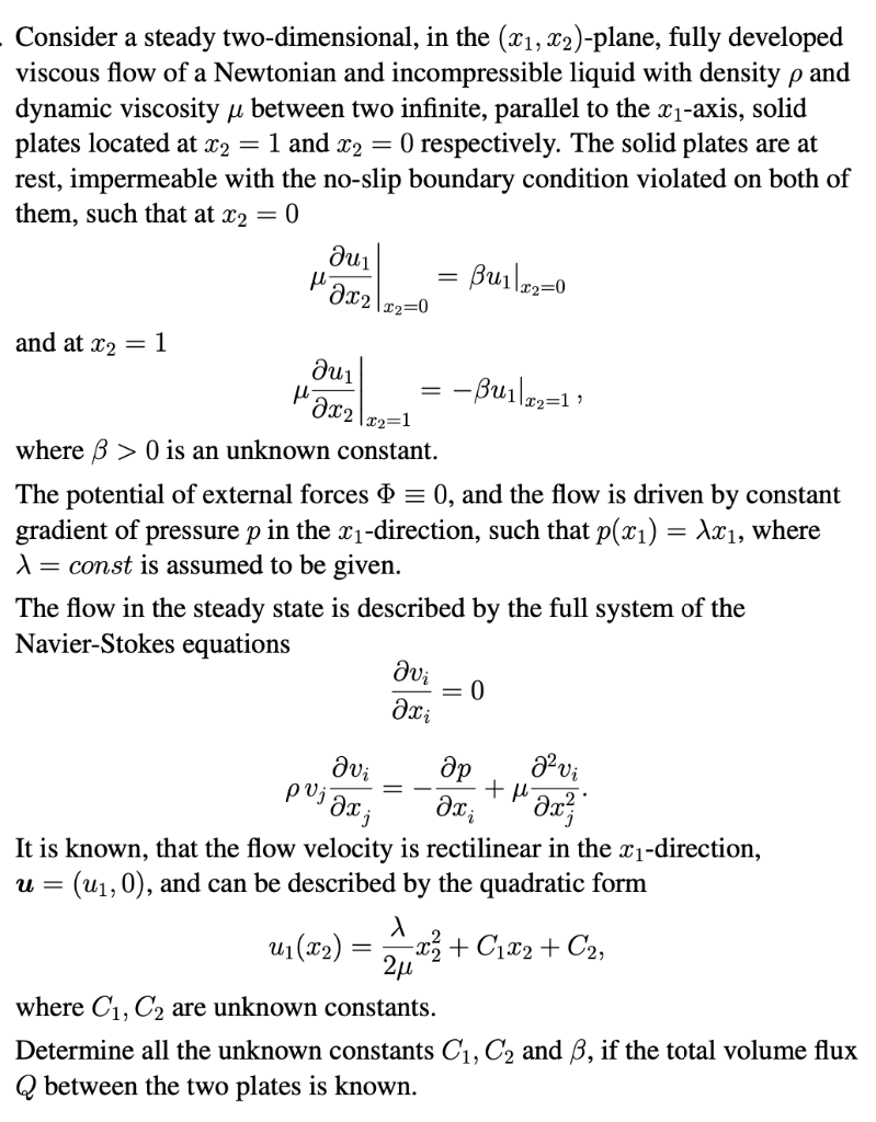 Solved - Consider a steady two-dimensional, in the (21, | Chegg.com