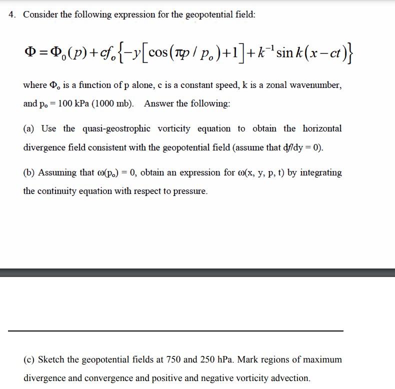 4. Consider the following expression for the | Chegg.com