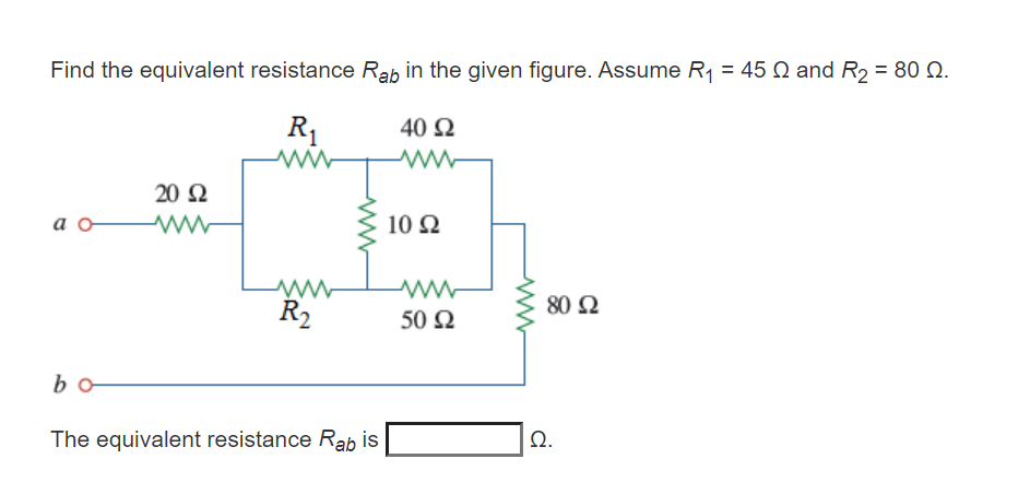 Solved Find the equivalent resistance Rab in the given | Chegg.com