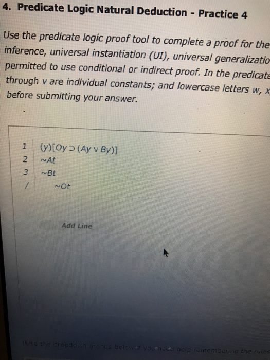 Use the predicate logic proof tool to complete a | Chegg.com