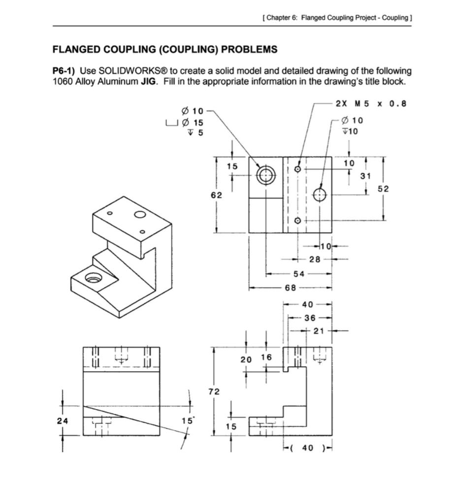 Solved [Chapter 6: Flanged Coupling Project - Coupling) | Chegg.com