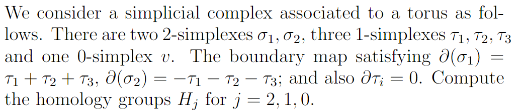 Solved We consider a simplicial complex associated to a | Chegg.com