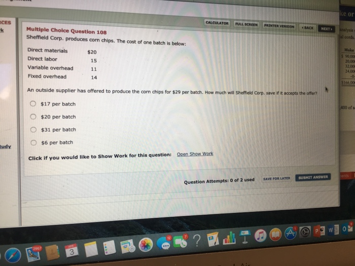 Solved e or CALCULATOR | FULL SCREEN : PRINTER VERSION | | | Chegg.com