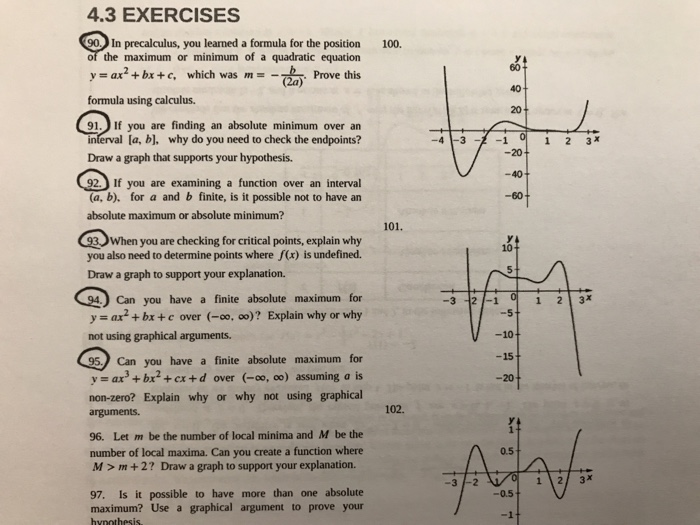 Solved 4.3 EXERCISES 90In precalculus, you learned a formula | Chegg.com