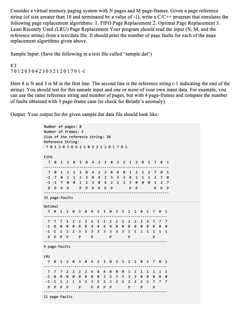 Solved Consider a virtual memory paging system with N pages | Chegg.com
