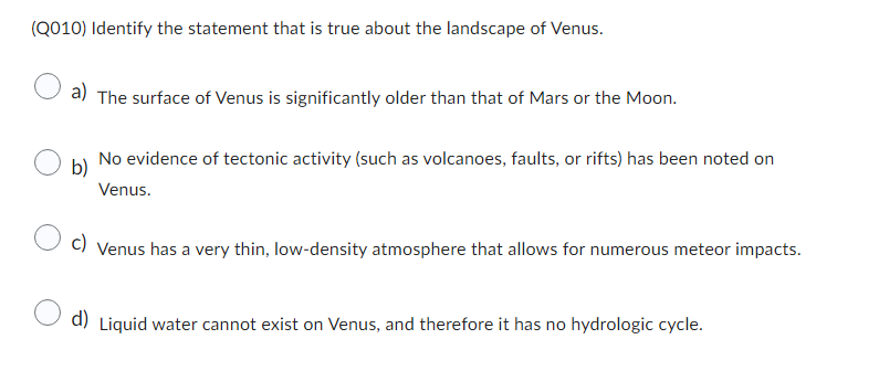 Solved (Q009) Identify the statement that is true about | Chegg.com