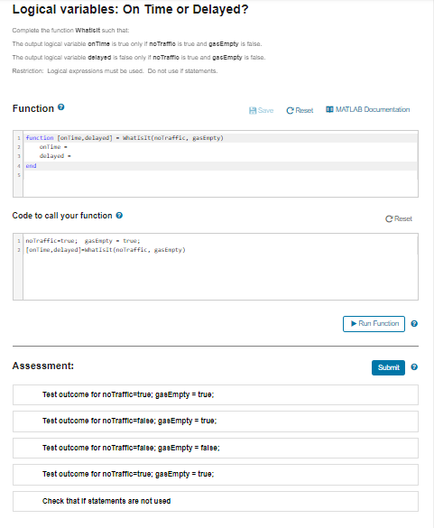 Solved Logical variables: On Time or Delayed? Compiste the | Chegg.com