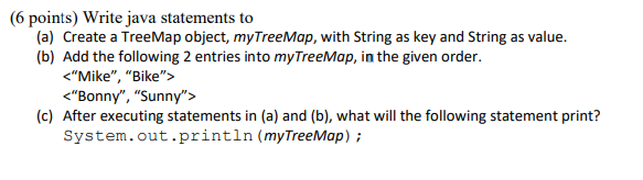 Solved (6 points) Write java statements to (a) Create a | Chegg.com