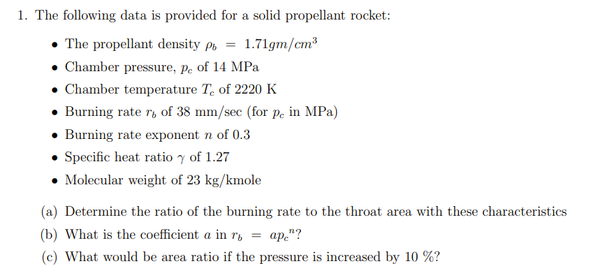 Solved 1. The following data is provided for a solid | Chegg.com