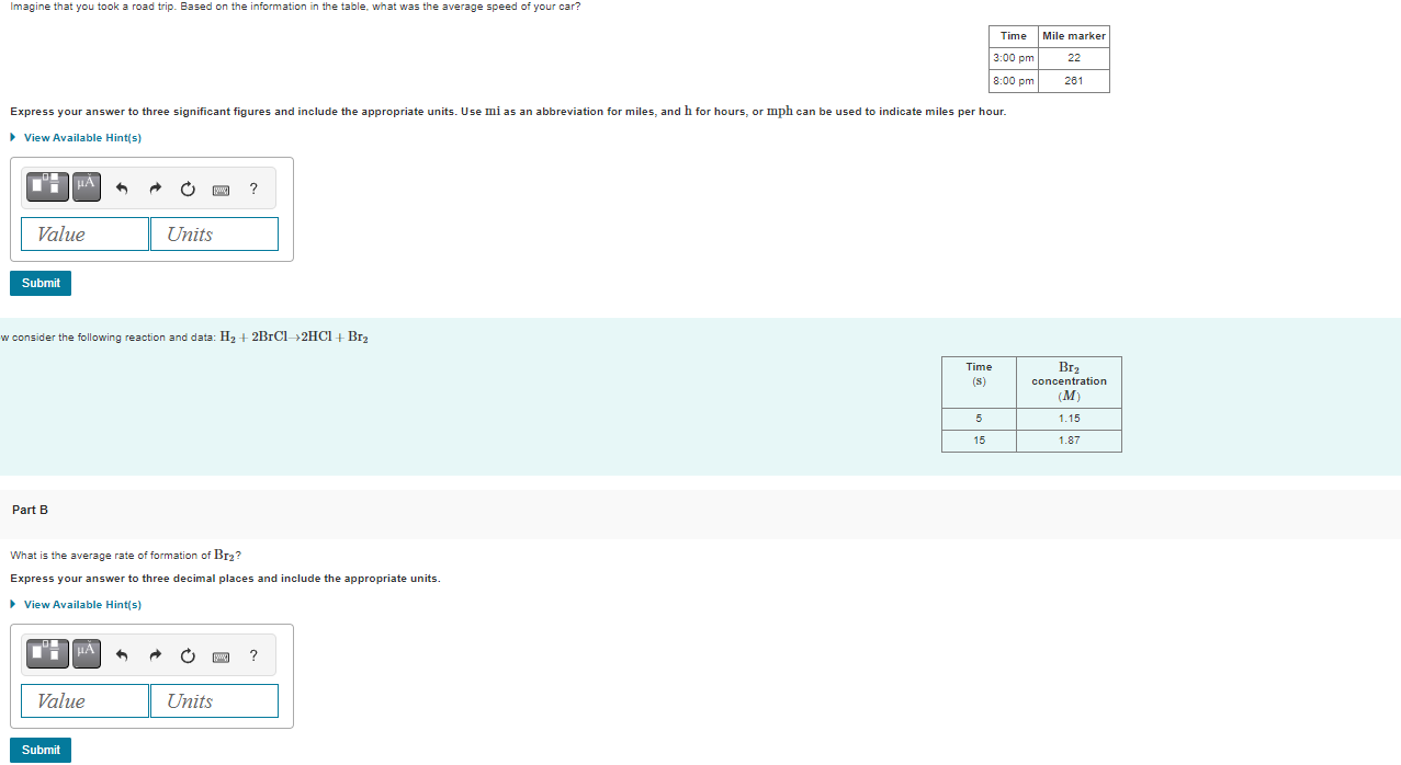 Solved w consider the following reaction and data: | Chegg.com