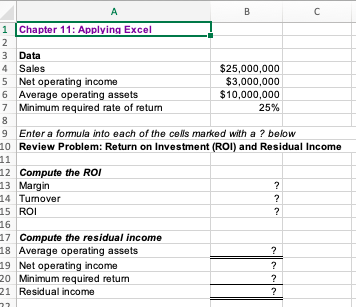 Solved Nm A B с Chapter 11: Applying Excel 2 3 Data 4 Sales | Chegg.com