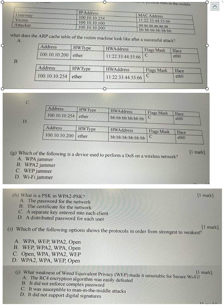 Solved (a) What mode must be configured to allow a Network | Chegg.com
