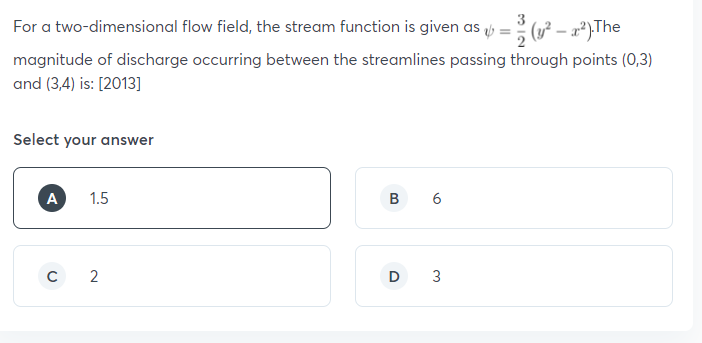 Solved For a two-dimensional flow field, the stream function | Chegg.com