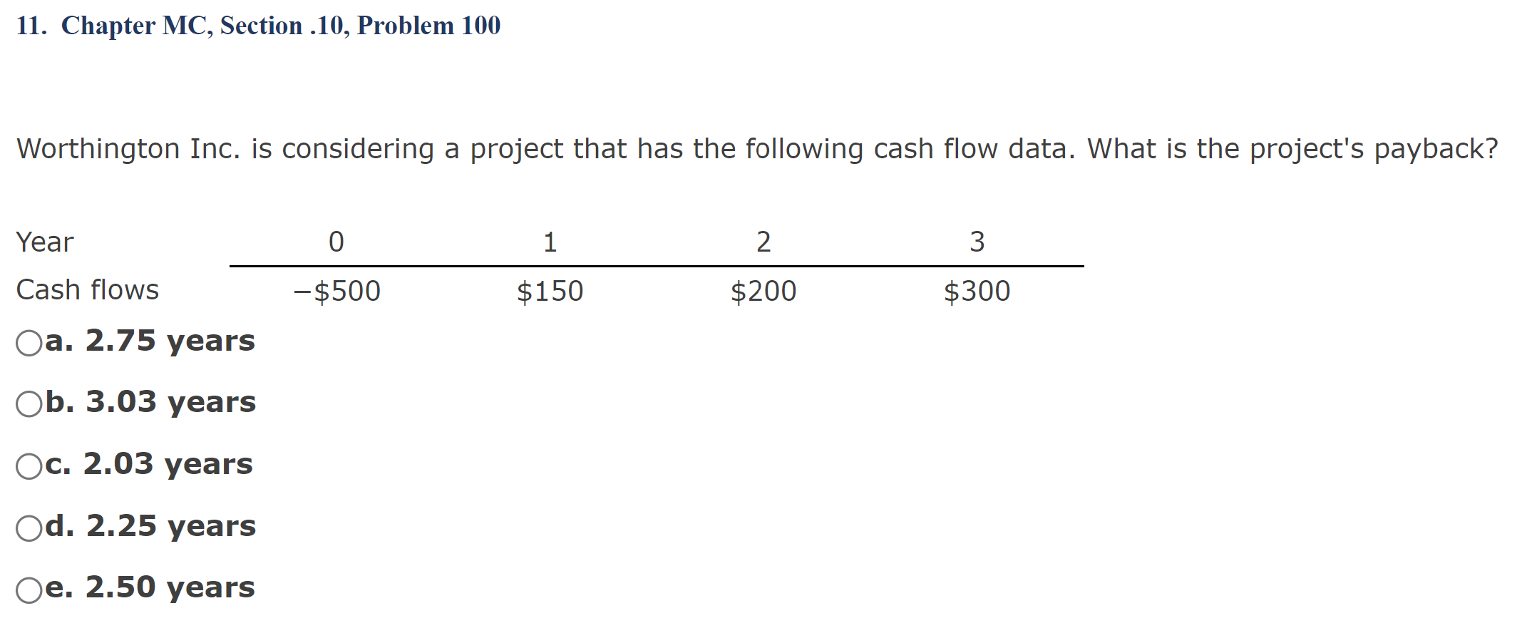 Solved 11. Chapter MC, Section .10, Problem 100 Worthington | Chegg.com