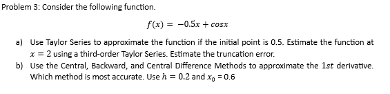 Solved Problem 3 Consider The Following Function 0232