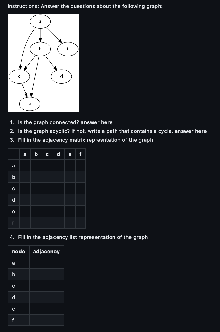 Solved Instructions: Answer the questions about the | Chegg.com