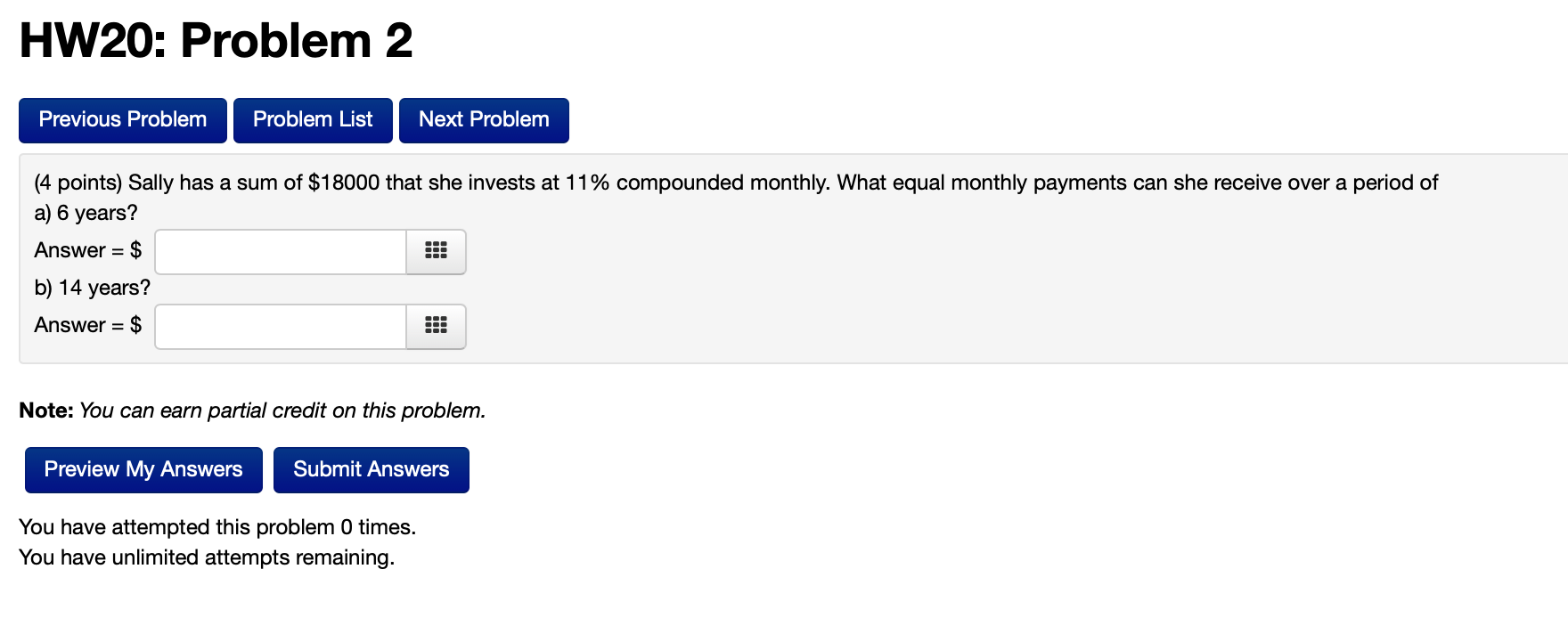 Solved HW20: Problem 2 Previous Problem Problem List Next | Chegg.com