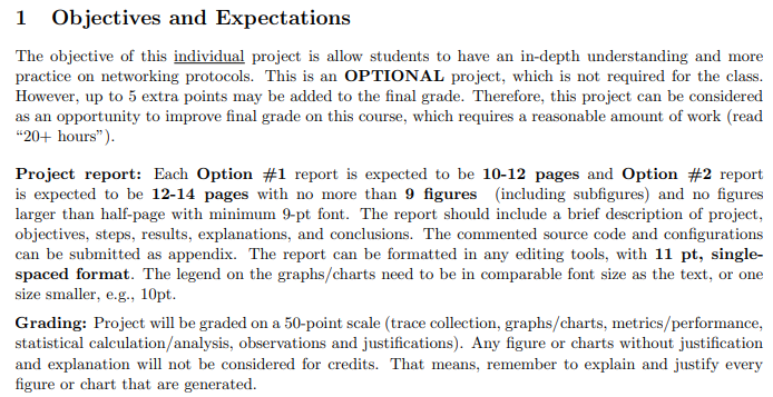 Solved 1 Objectives and Expectations The objective of this | Chegg.com