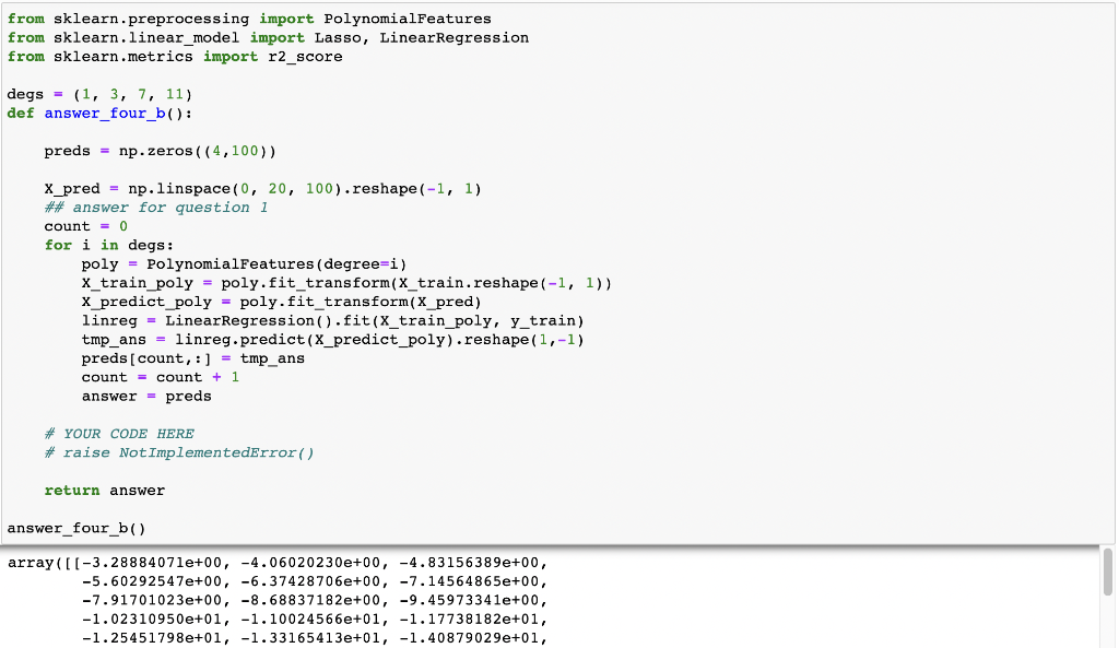 Solved Training models on high-degree polynomial features | Chegg.com