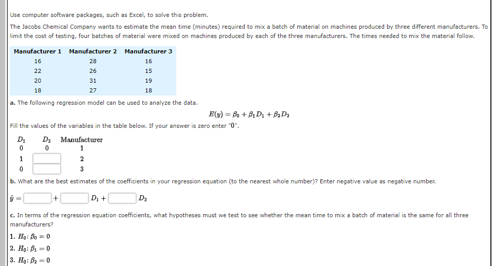 Solved Use computer software packages, such as Excel, to | Chegg.com