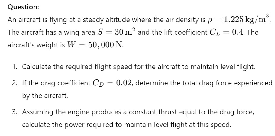 Solved Question:An aircraft is flying at a steady altitude | Chegg.com