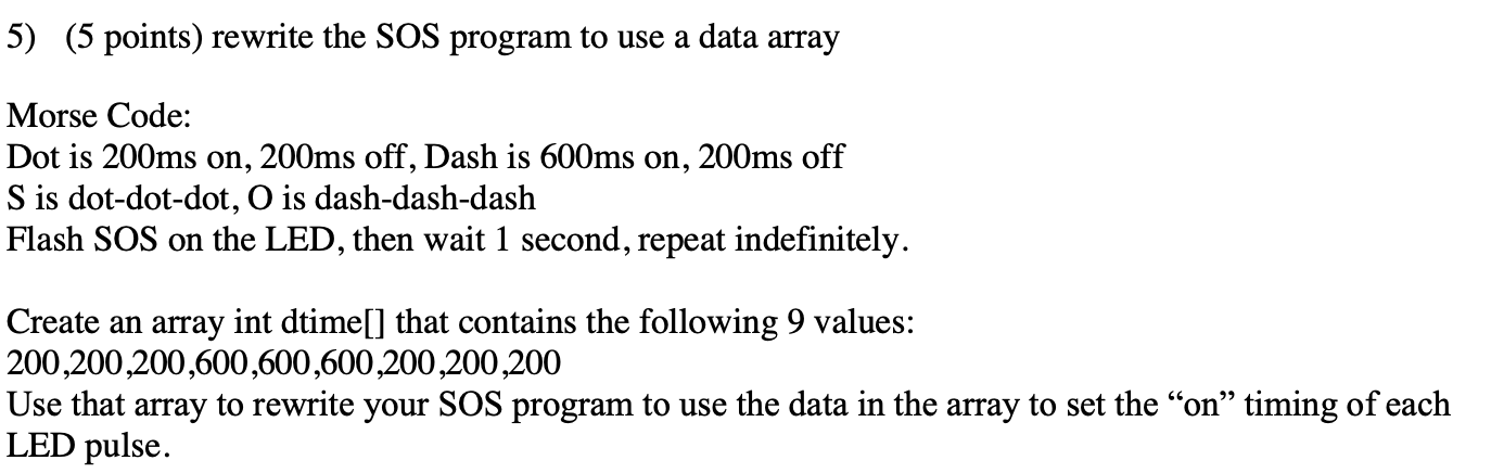 Solved 5) (5 points) rewrite the SOS program to use a data | Chegg.com