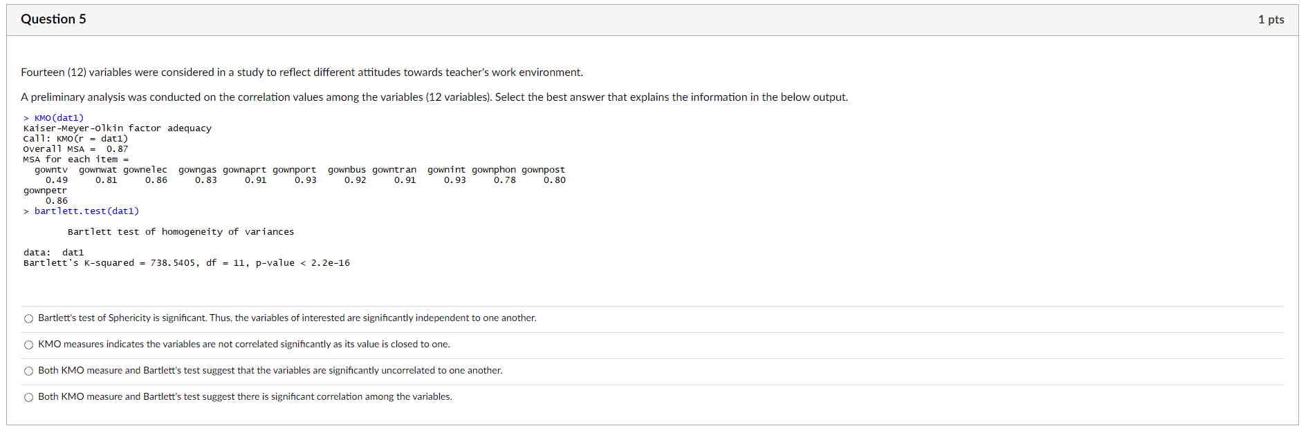 Solved Fourteen (12) variables were considered in a study to | Chegg.com