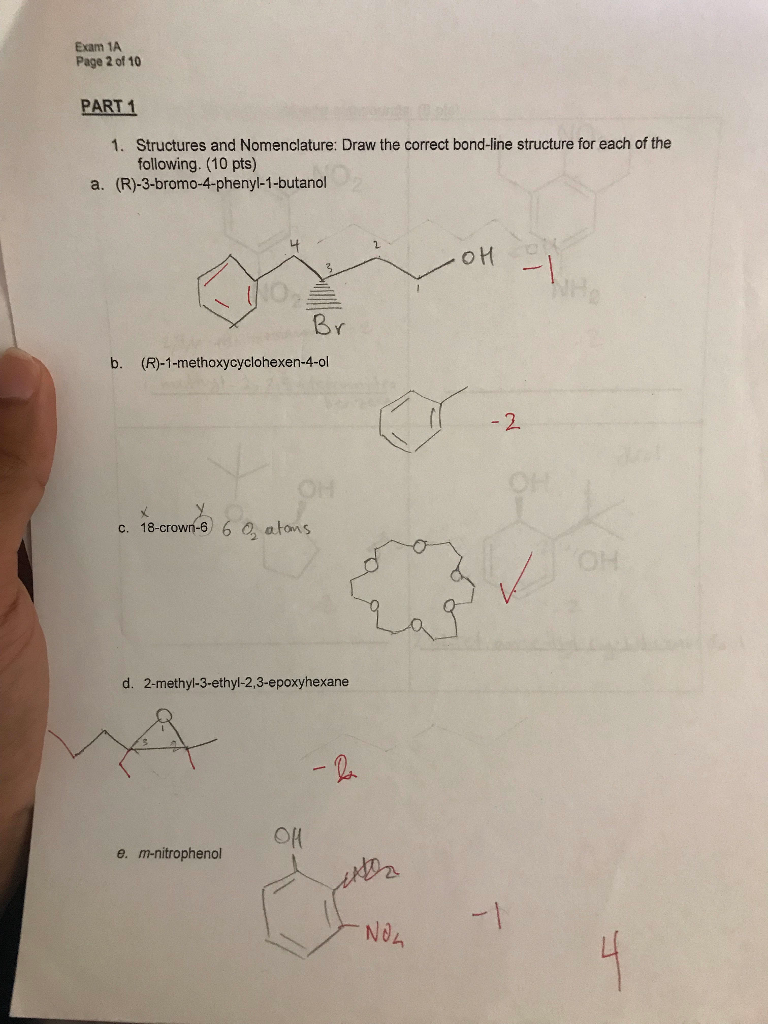 Solved Exam 1A Page 2 of 10 PART 1 Structures and | Chegg.com