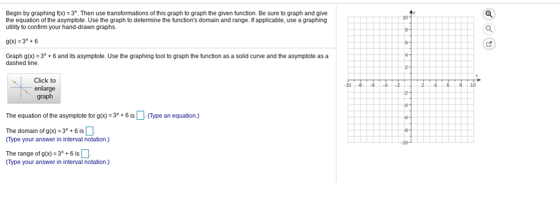Solved Begin by graphing f(x) = 3x. Then use transformations | Chegg.com