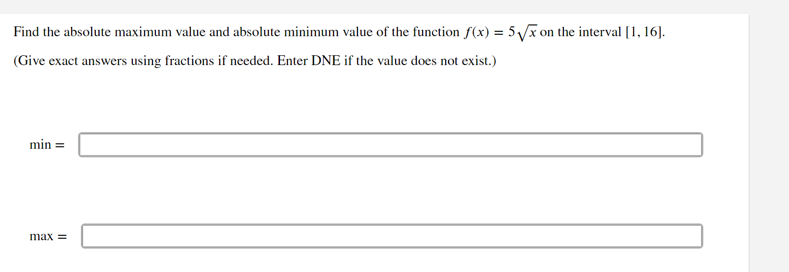Solved Find the absolute maximum value and absolute minimum | Chegg.com