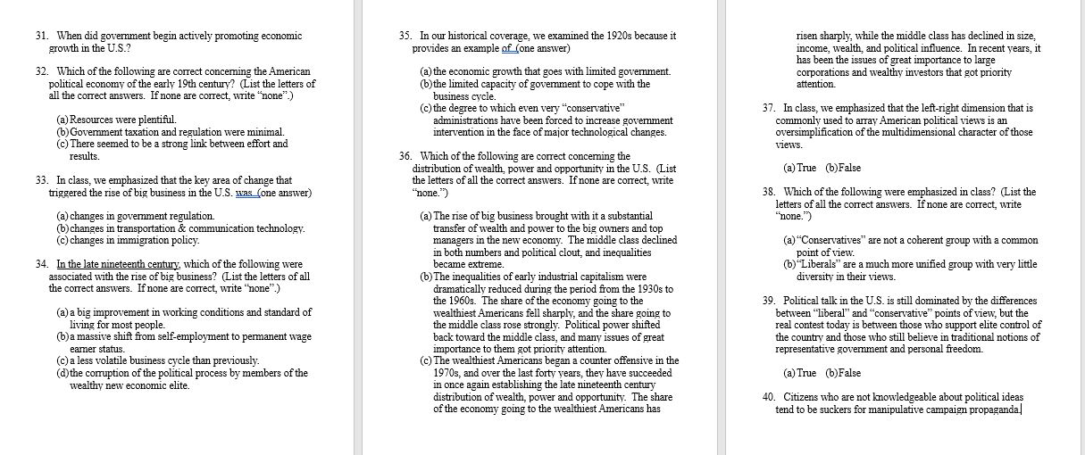 31. When did government begin actively promoting | Chegg.com