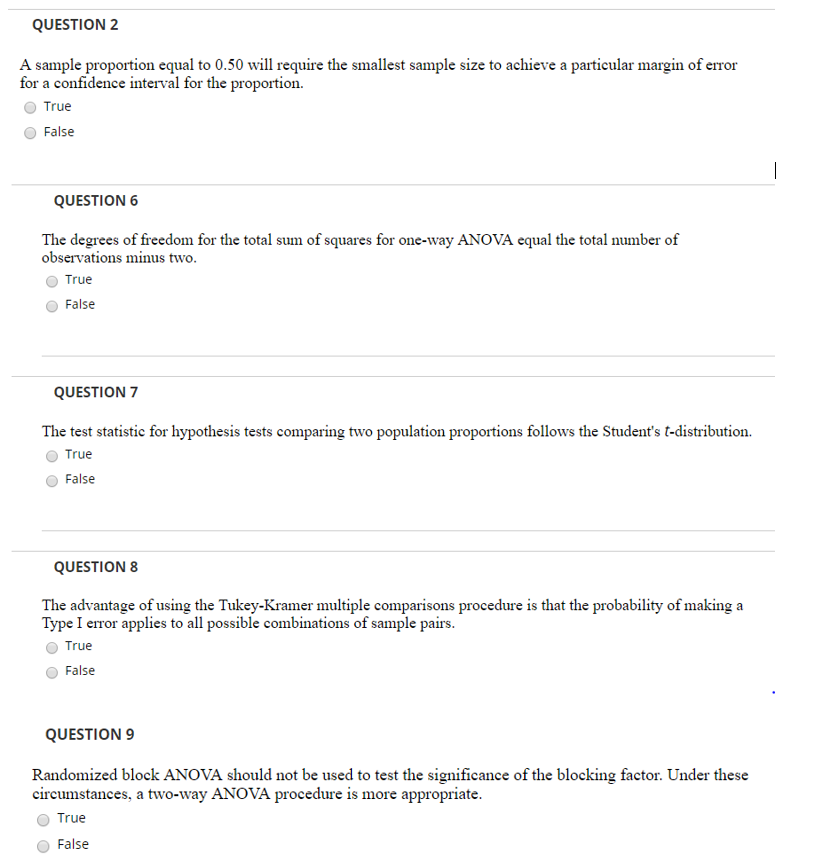 Solved QUESTION 2 A sample proportion equal to 0.50 will | Chegg.com