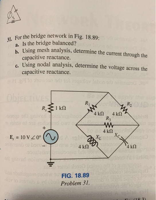 Solved For the bridge network in Fig. 18.89: a. Is the | Chegg.com