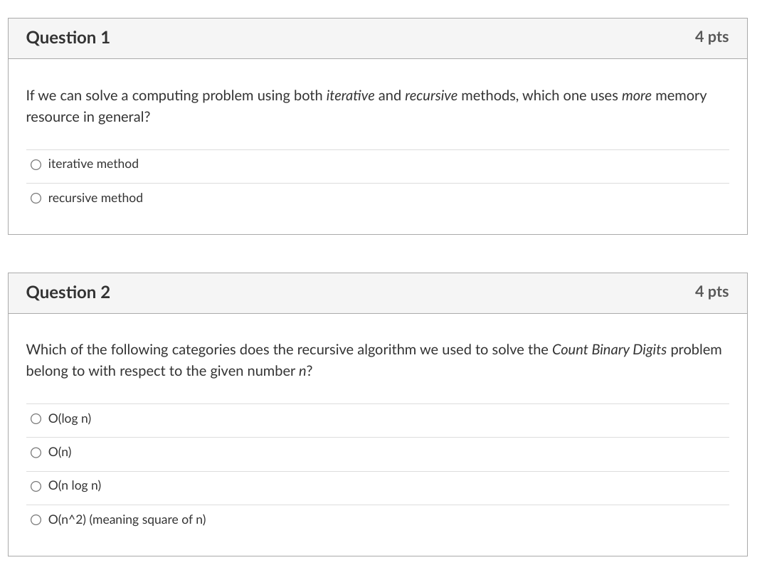 Solved If we can solve a computing problem using both | Chegg.com